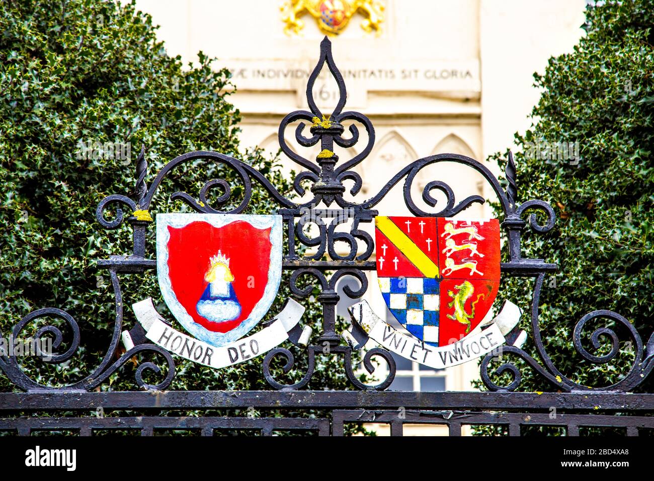 Plaques at the gate to Trinity Hospital, Greenwich, London, UK Stock ...