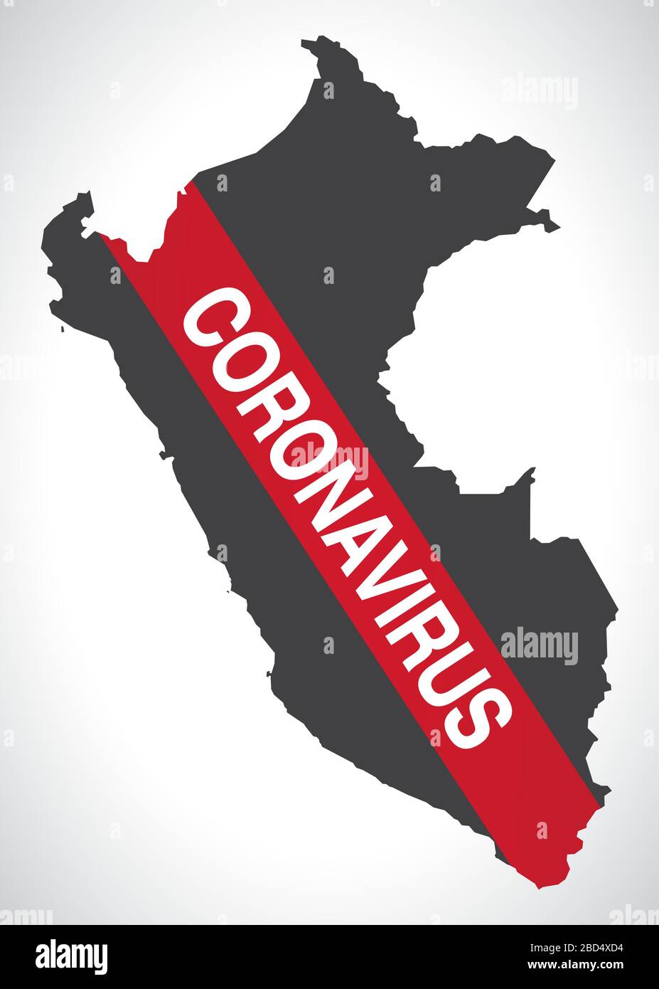 Peru map with Coronavirus warning illustration Stock Vector Image & Art ...