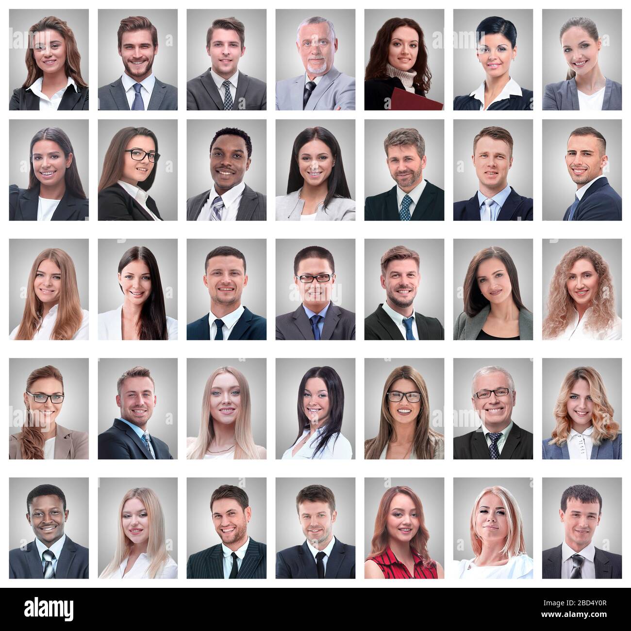 collage of portraits of successful young businessmen Stock Photo - Alamy