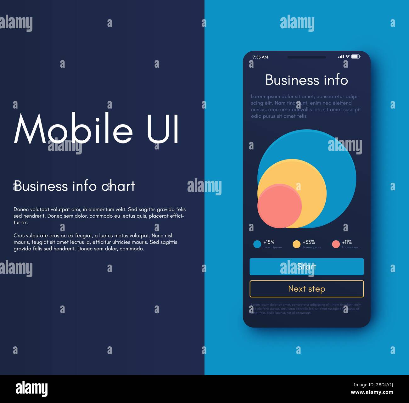 Mobile application infographic interface. Ui design, vector ...
