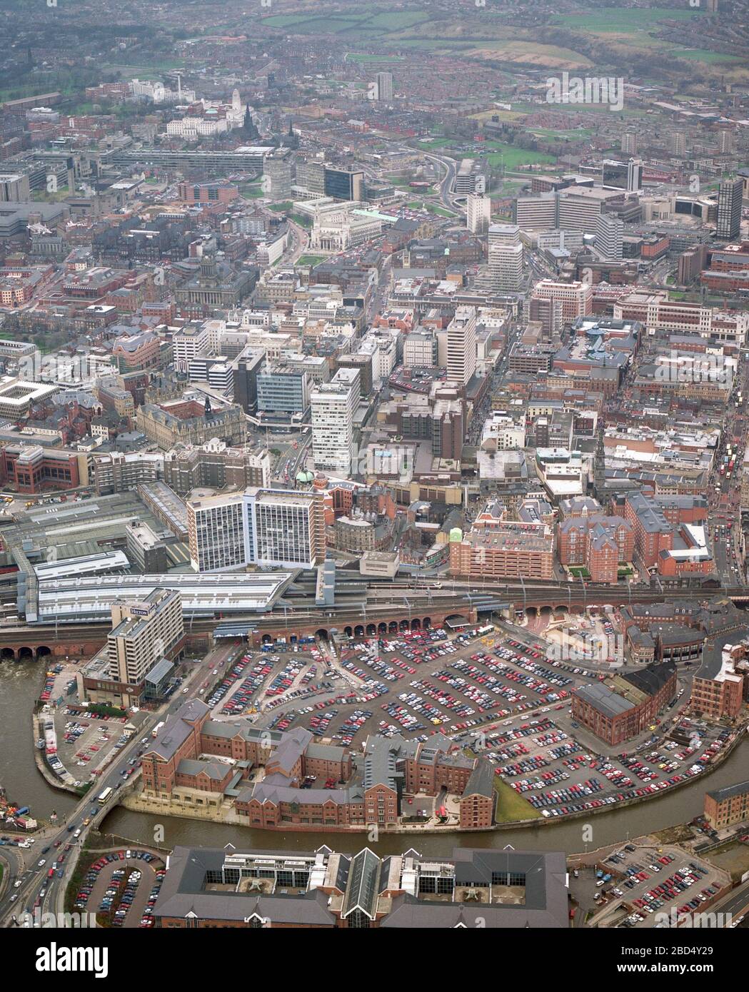 1993 an aerial view of leeds city centre hi-res stock photography and ...