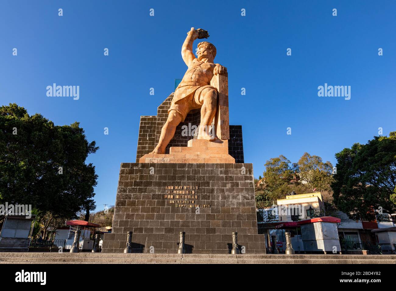 El Pipila Statue Guanajuato Mexico. Hero in the 1810 Mexican War of ...