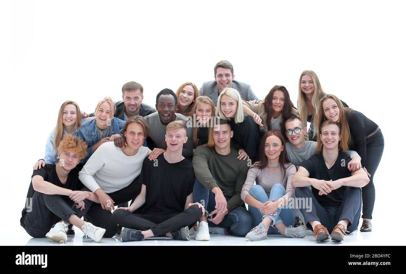 in full growth. a large group of friends gathered together Stock Photo ...