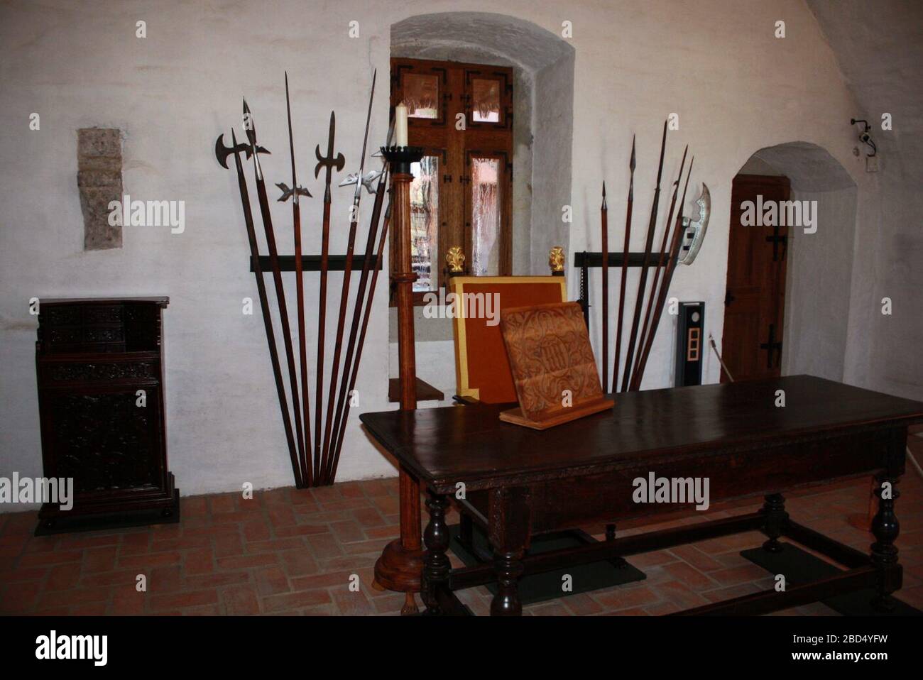 Medieval tools in Gyula's castle Stock Photo - Alamy