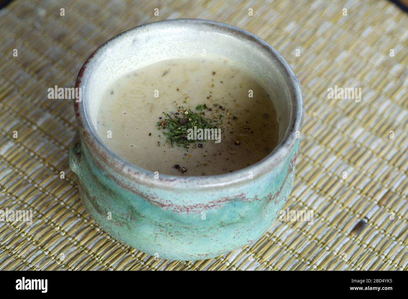 The food portrait of the chowder soup Stock Photo - Alamy