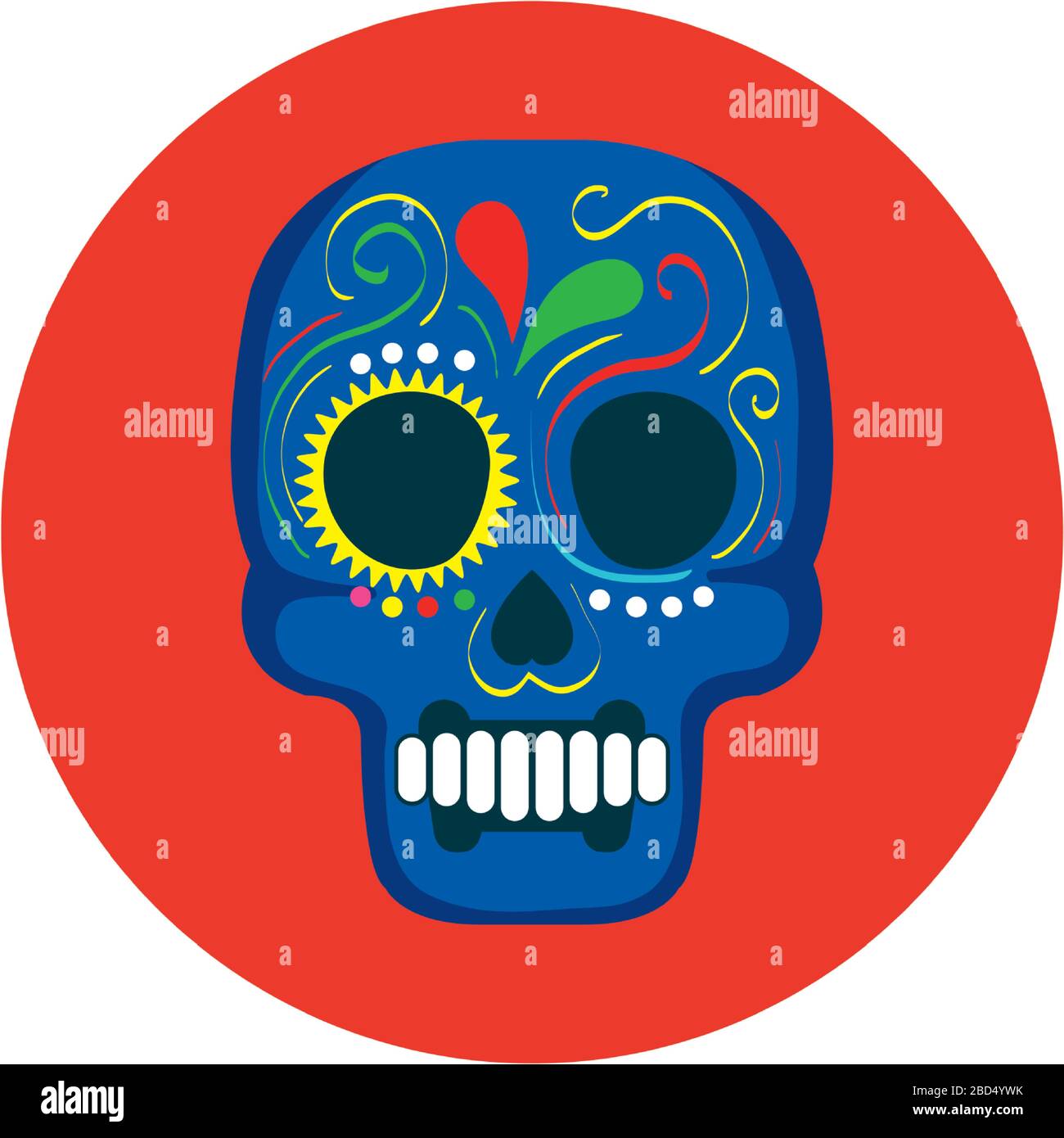 Isolated mexican skull vector design Stock Vector Image & Art - Alamy