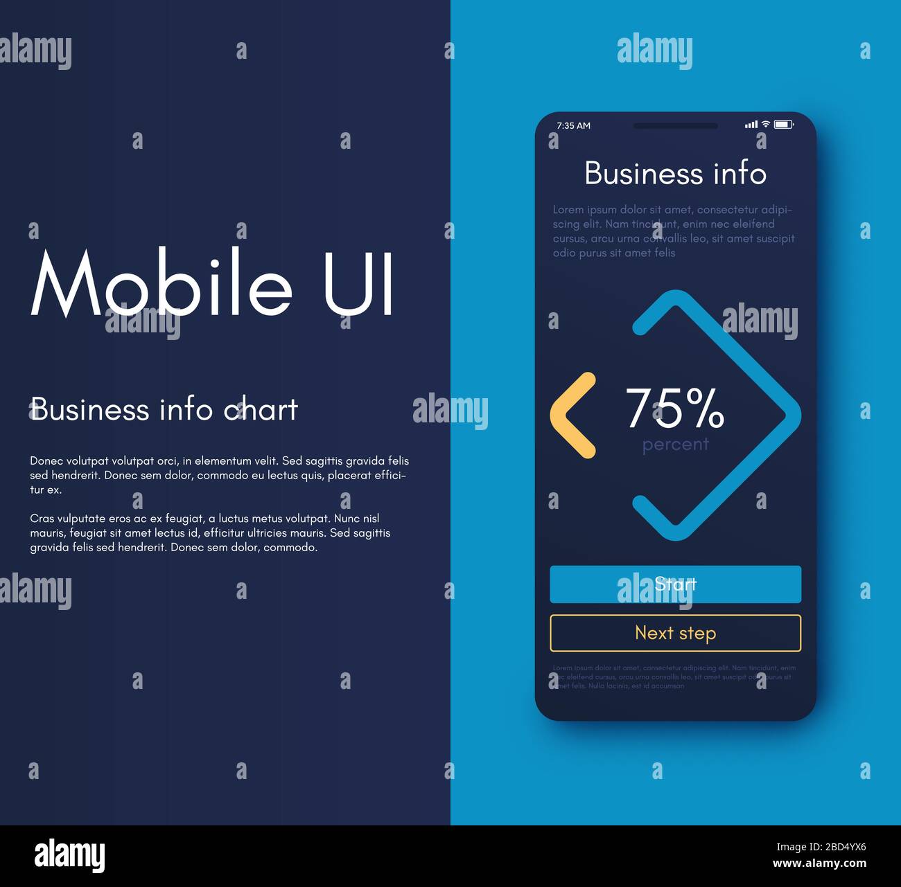 Mobile application infographic interface. Ui design, vector ...