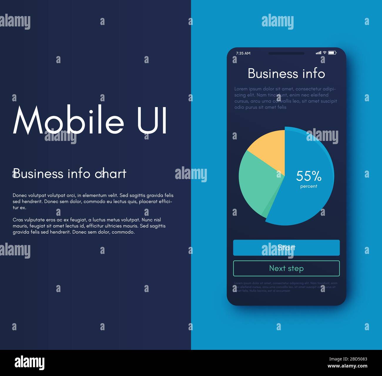 Mobile application infographic interface. Ui design, vector ...