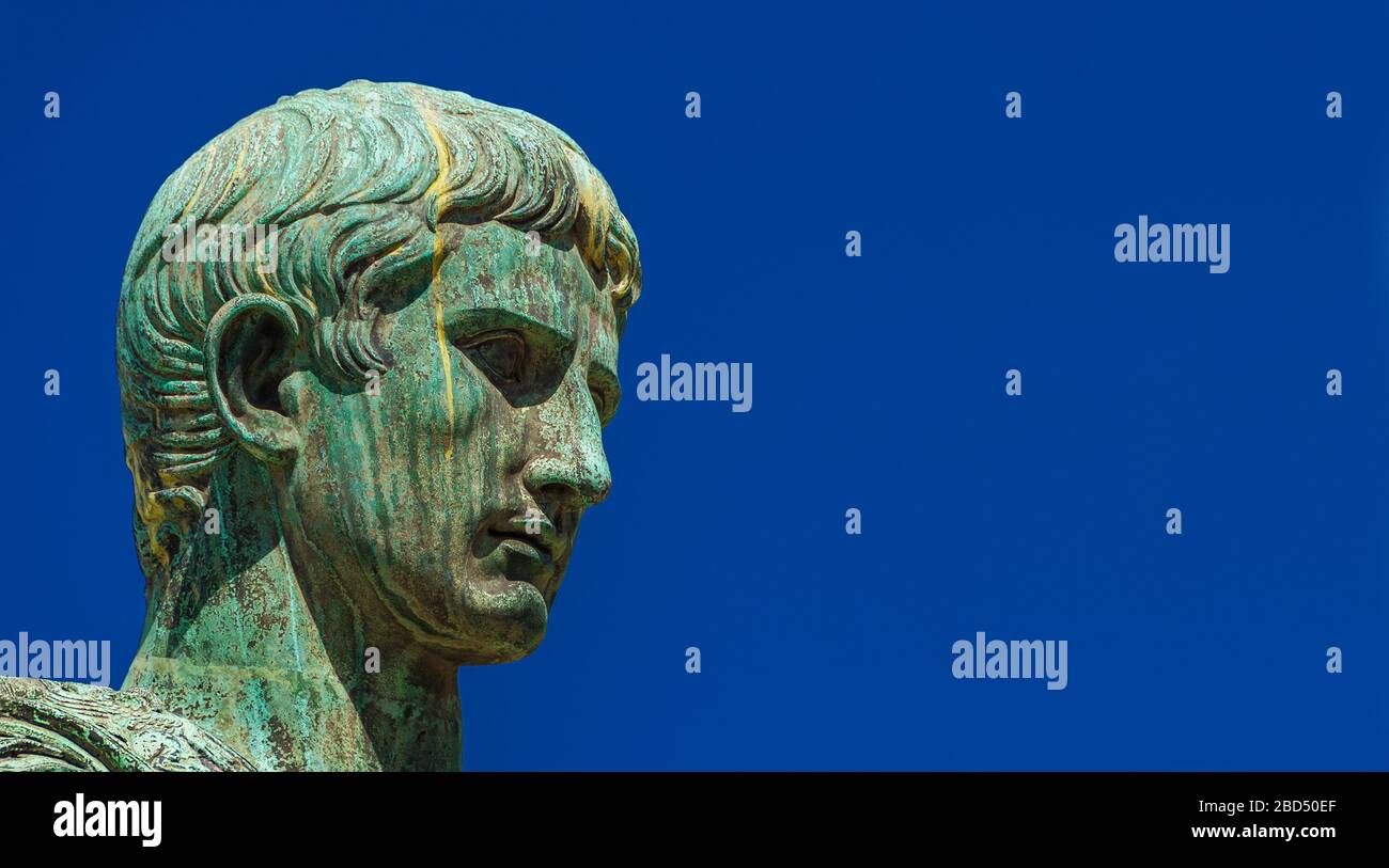 Caesar Augustus, first emperor of Ancient Rome and father of the nation ...