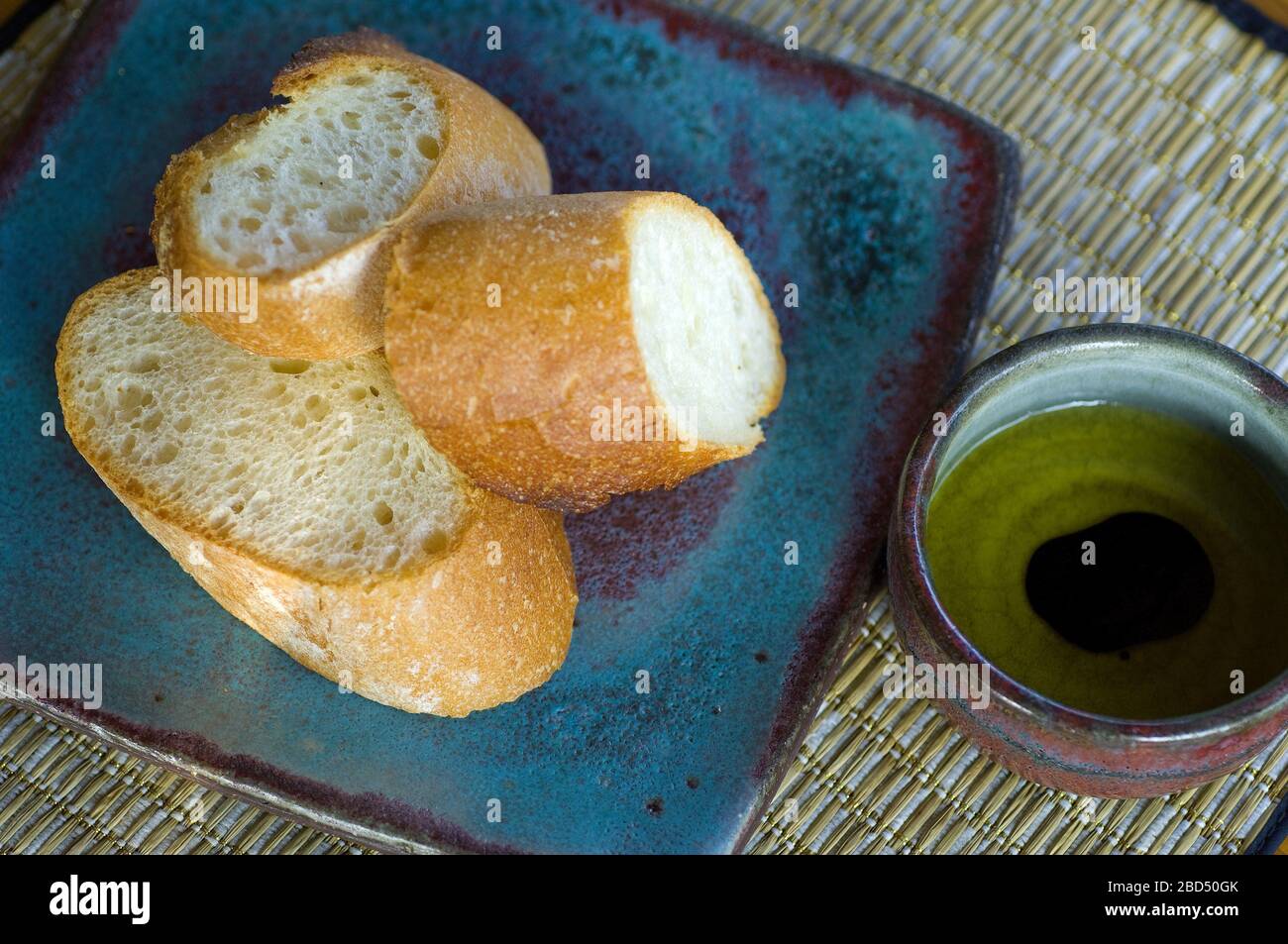 The food portrait of sliced Baguette Stock Photo - Alamy