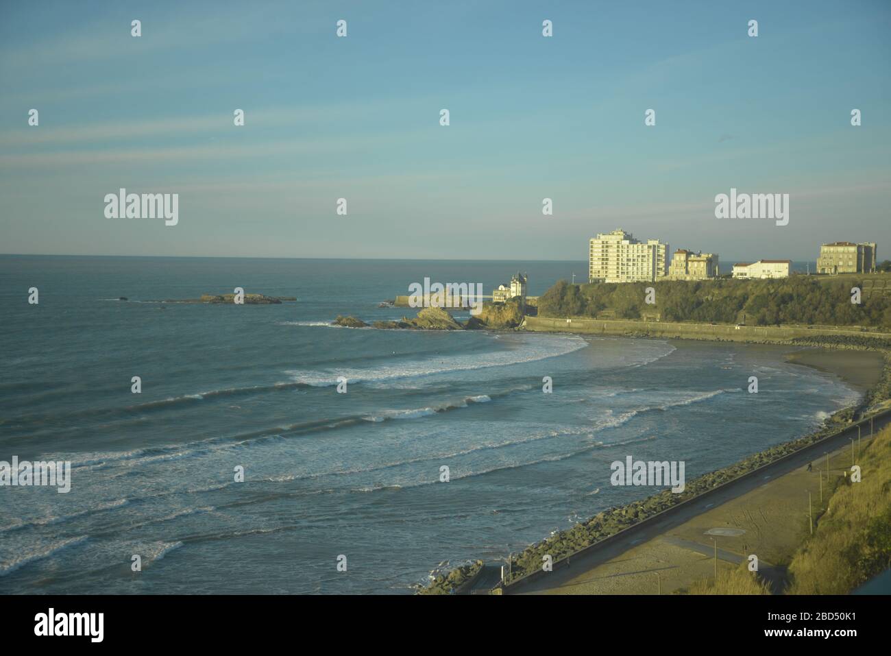 Tranquil view along the Basque Coast in France, pasakdek Stock Photo ...