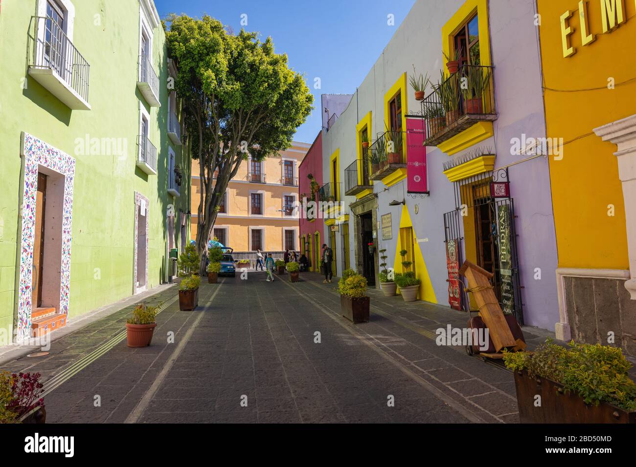 Morning streets in Puebla - one of the five most important Spanish ...