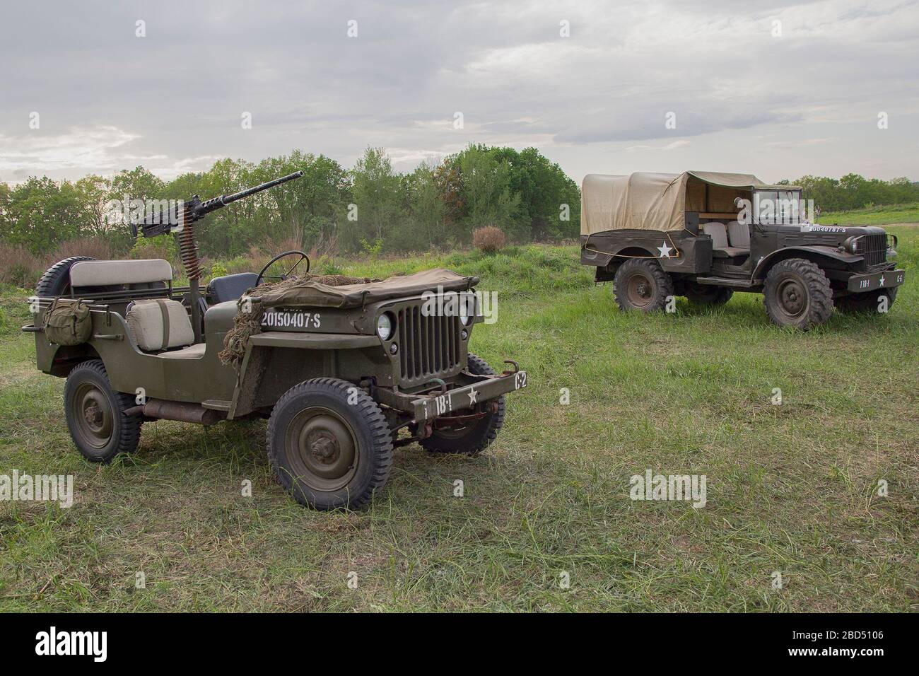 Kiev, Ukraine - May 09, 2018: American army jeeps at a historical ...