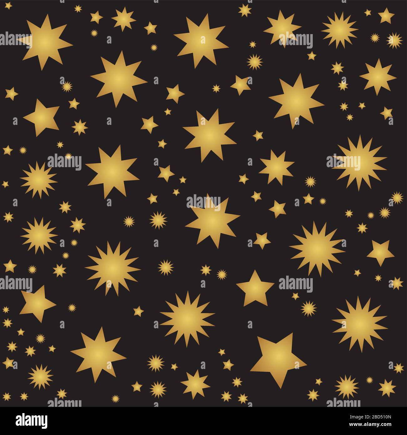 Different gold color stars in black background Stock Vector Image & Art ...