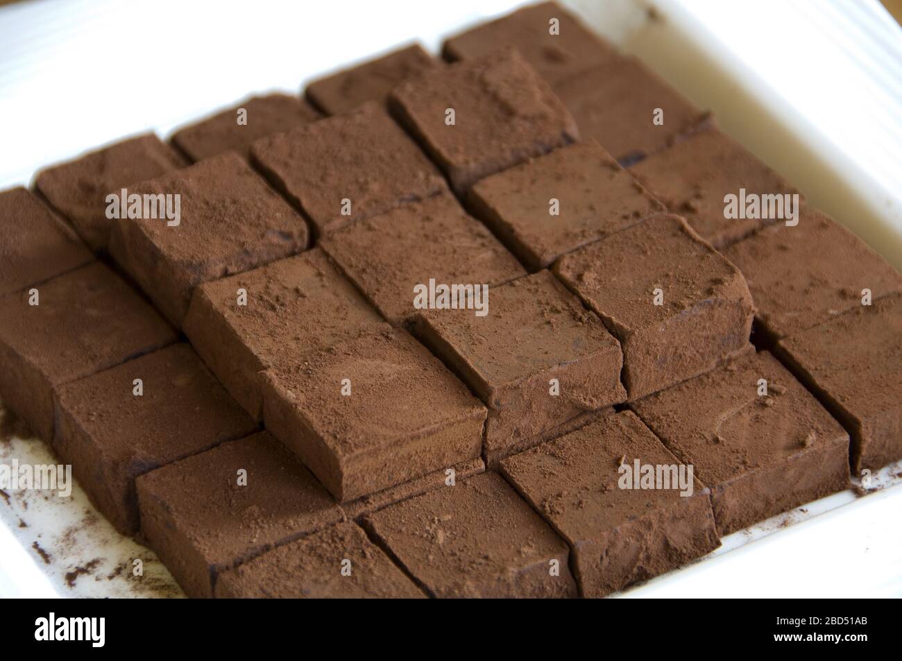 High angle shot of Chocolate bricks Stock Photo - Alamy