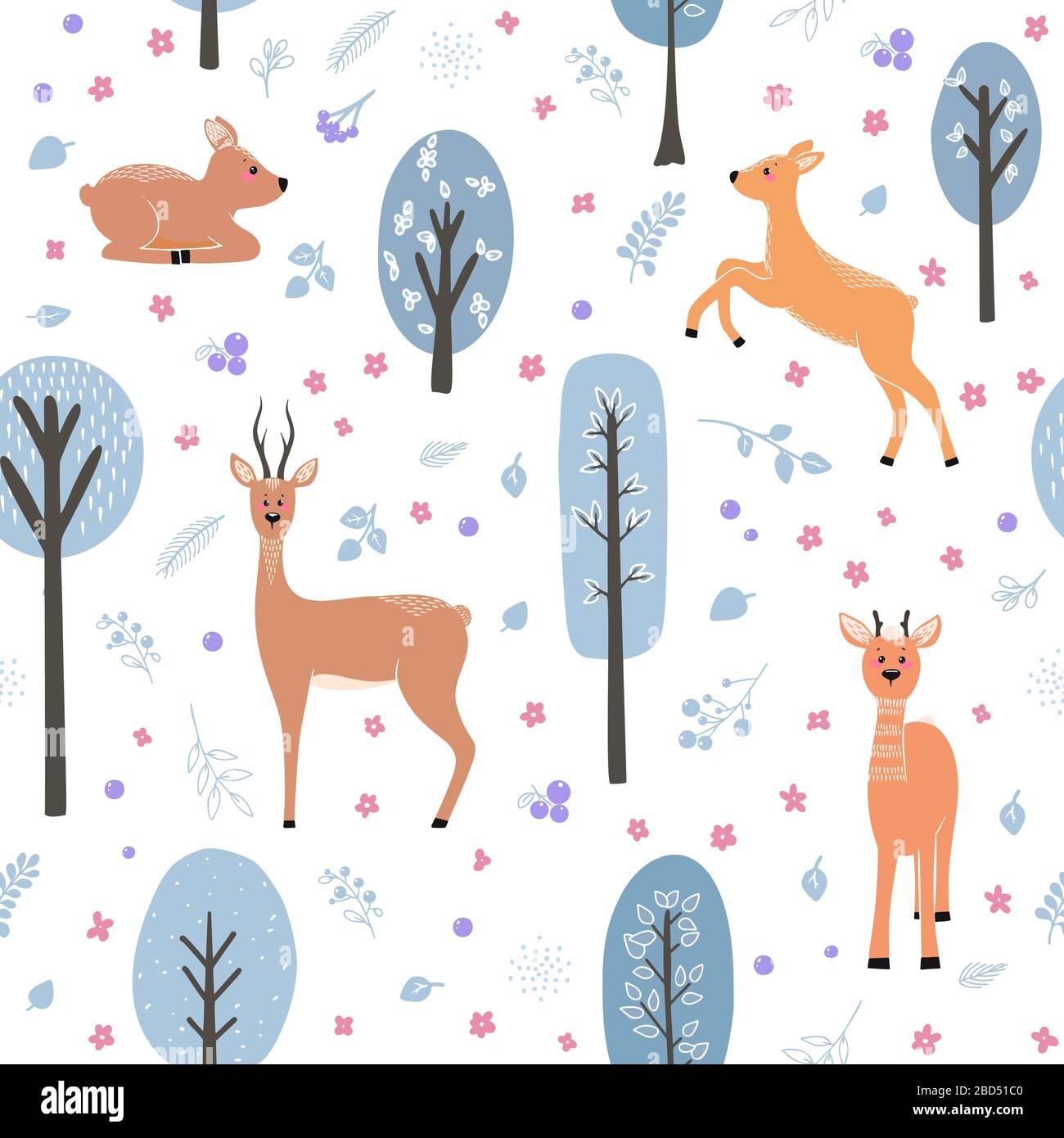 Cute doe roe cartoon character Stock Vector Images - Alamy