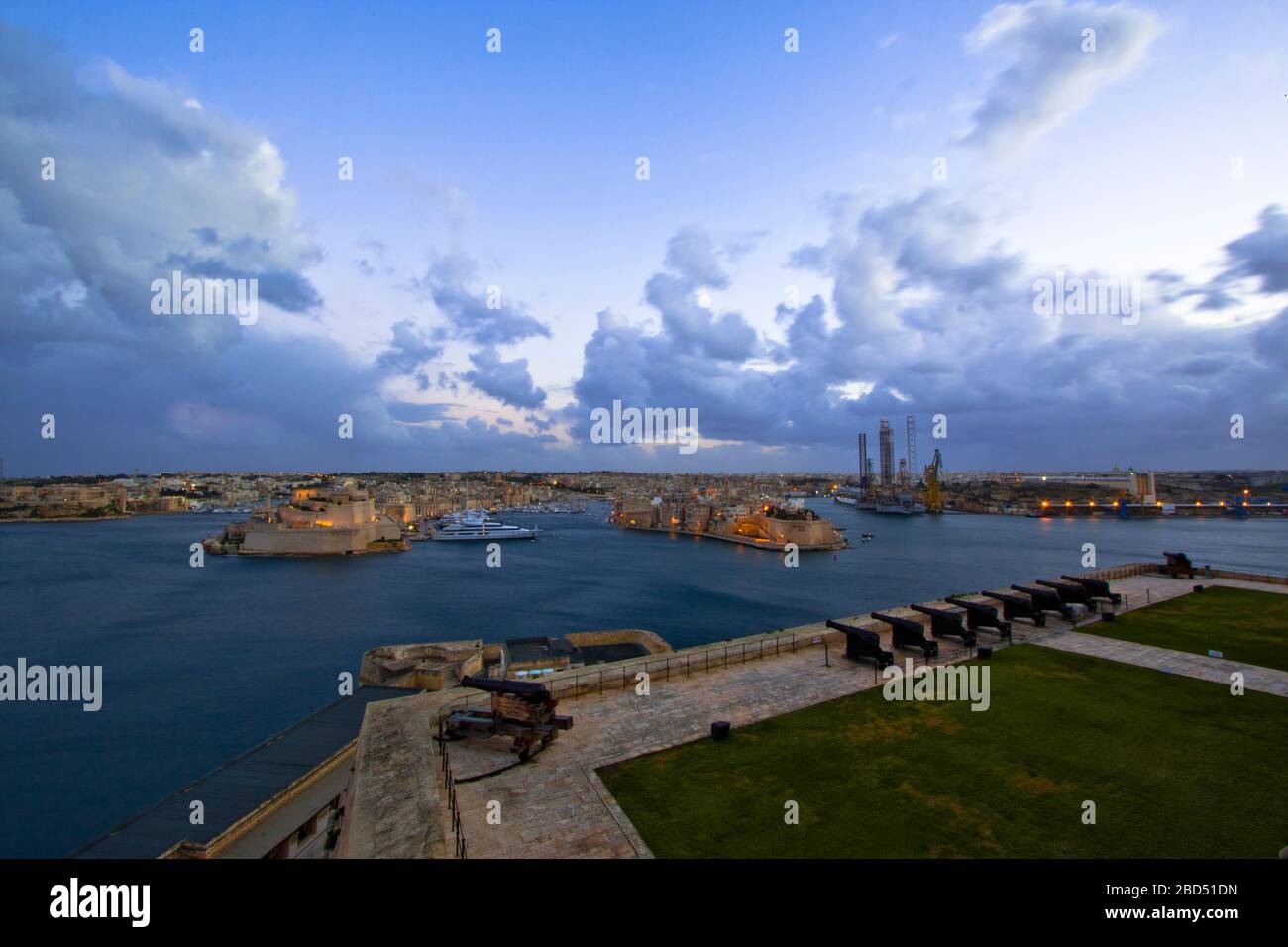 The 16th century Saluting Battery at the lower tier of St. Peter & Paul ...