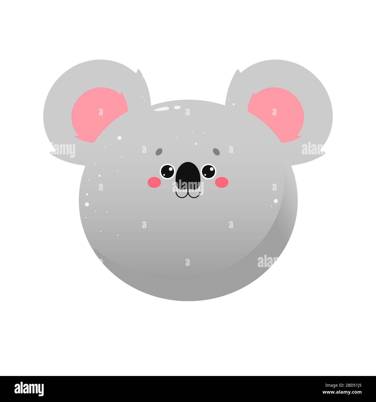 Cute Kawaii Koala, Koala Bear. Animal isolated on a white background ...