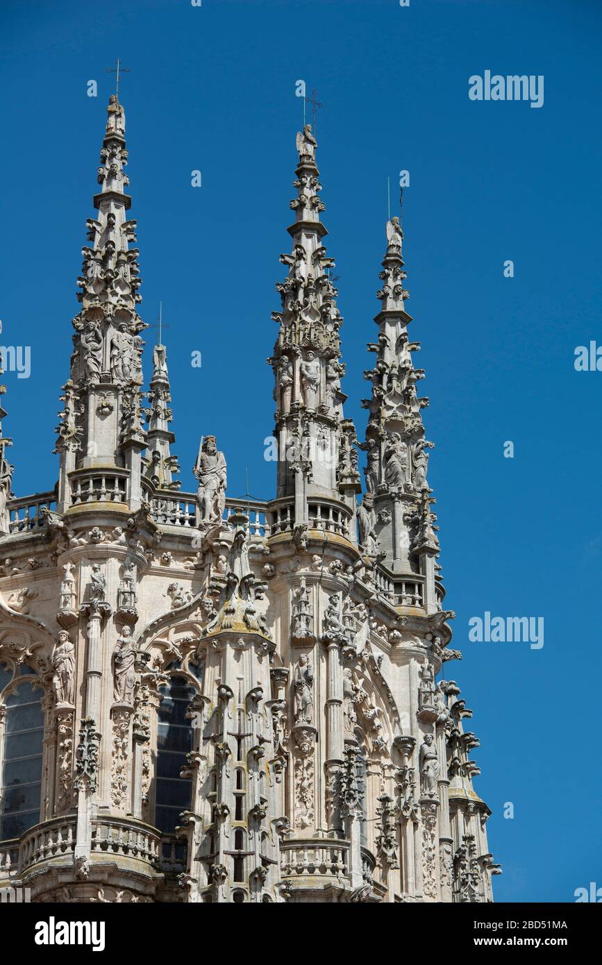 Spires, Cathedral of Saint Mary of Burgos, UNESCO World Heritage Site ...