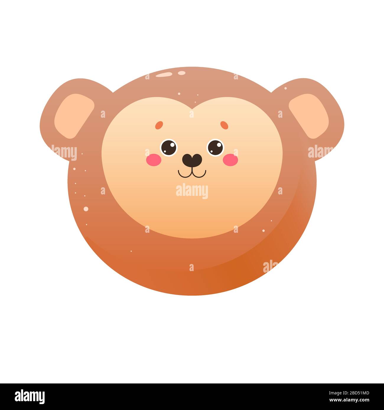 Monkey kid cartoon sticker hi-res stock photography and images - Alamy