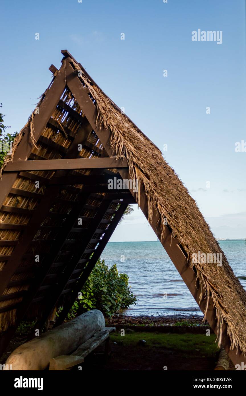 Traditional Hawaiian Hut Stock Photo - Alamy
