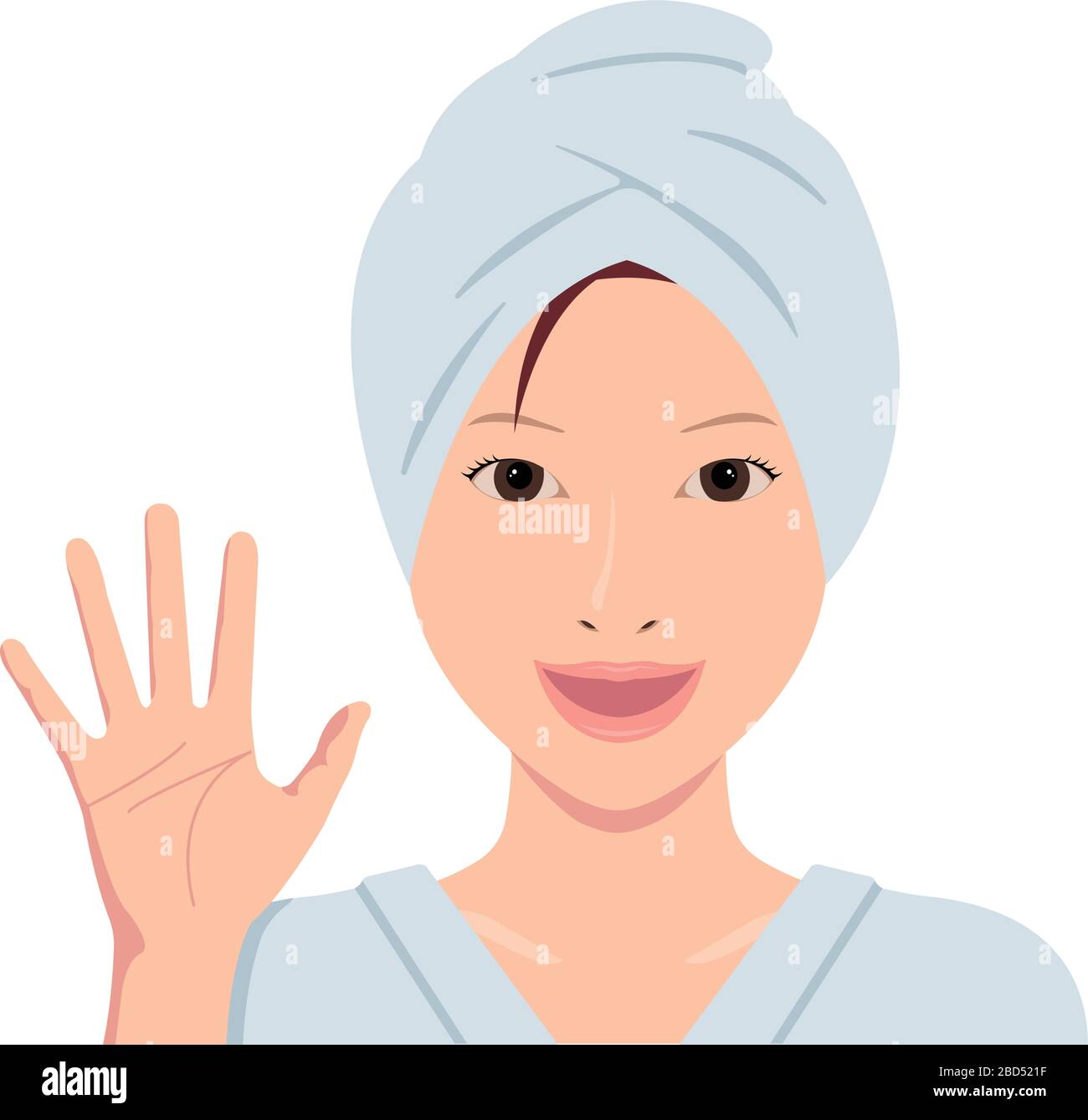 Open hand front view Stock Vector Images - Alamy