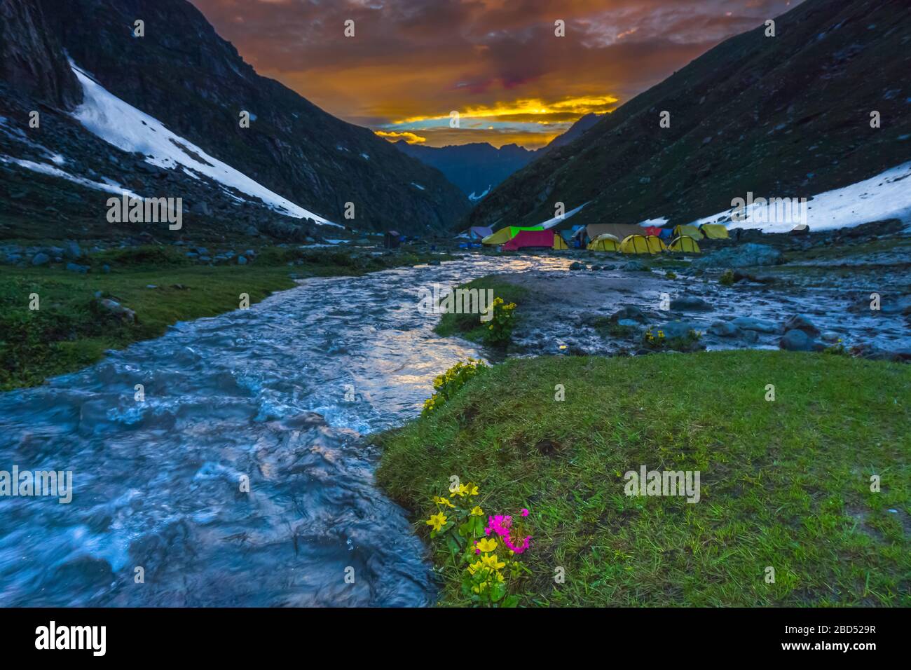The amazing trek to hampta pass himalaya himachal pradesh india Stock ...