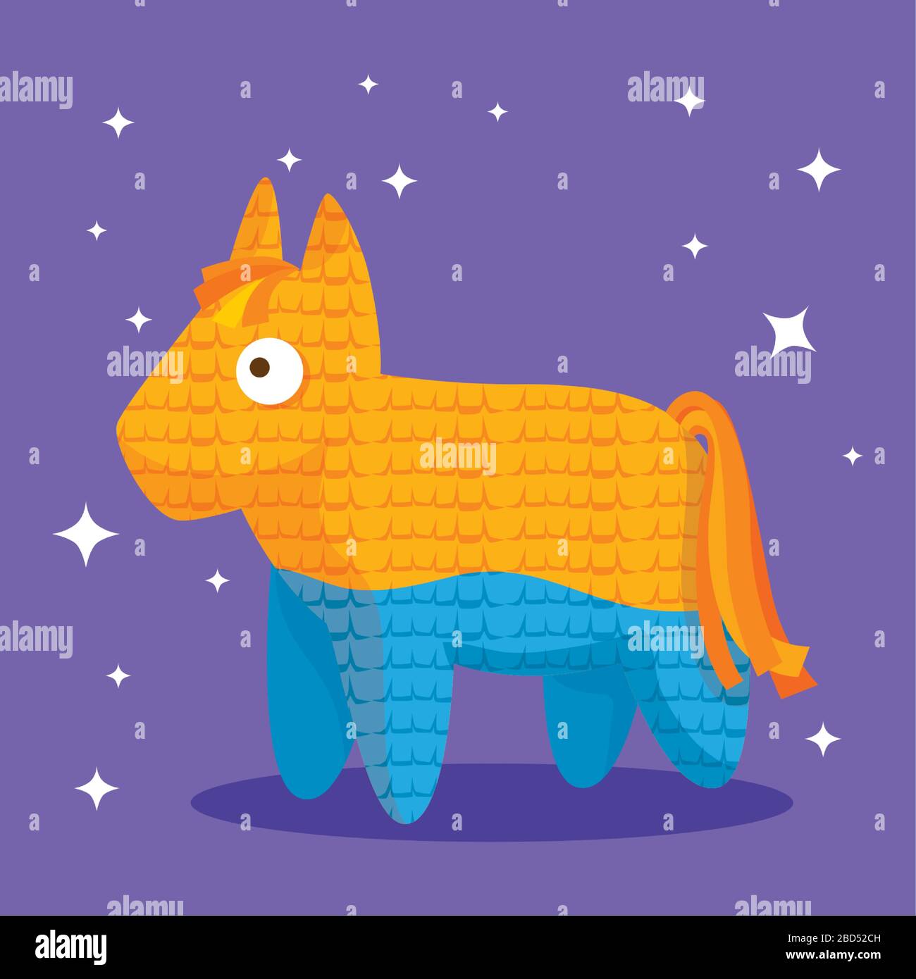 Mexican orange and blue pinata vector design Stock Vector Image & Art ...