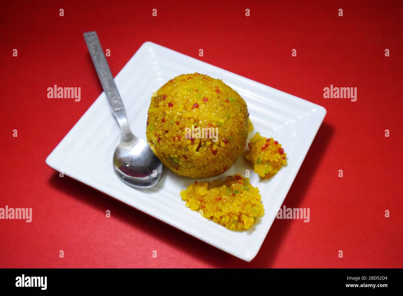 Indian sweet boondi bundi in hi-res stock photography and images - Alamy