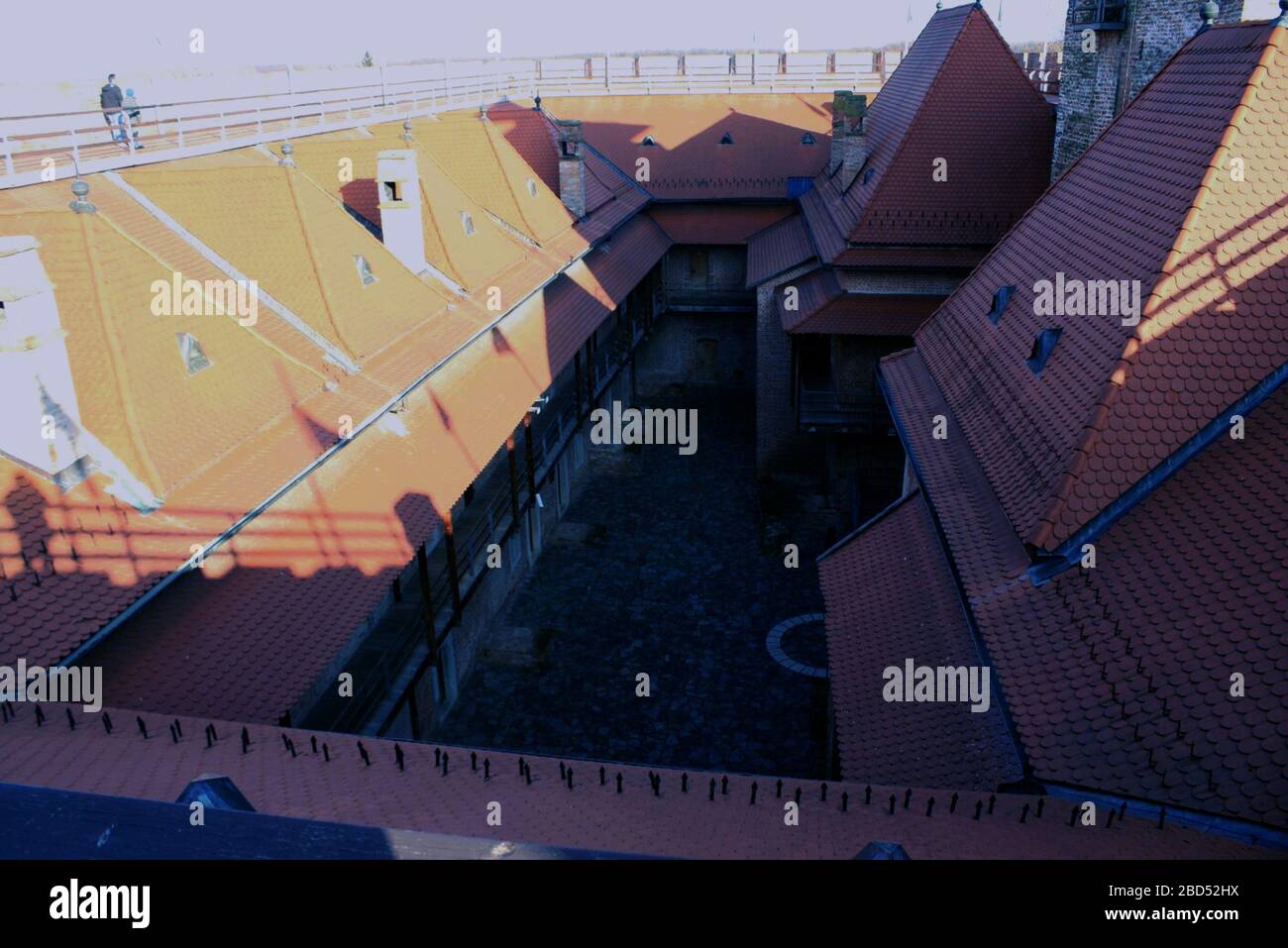 Inside the castle of Gyula Stock Photo - Alamy