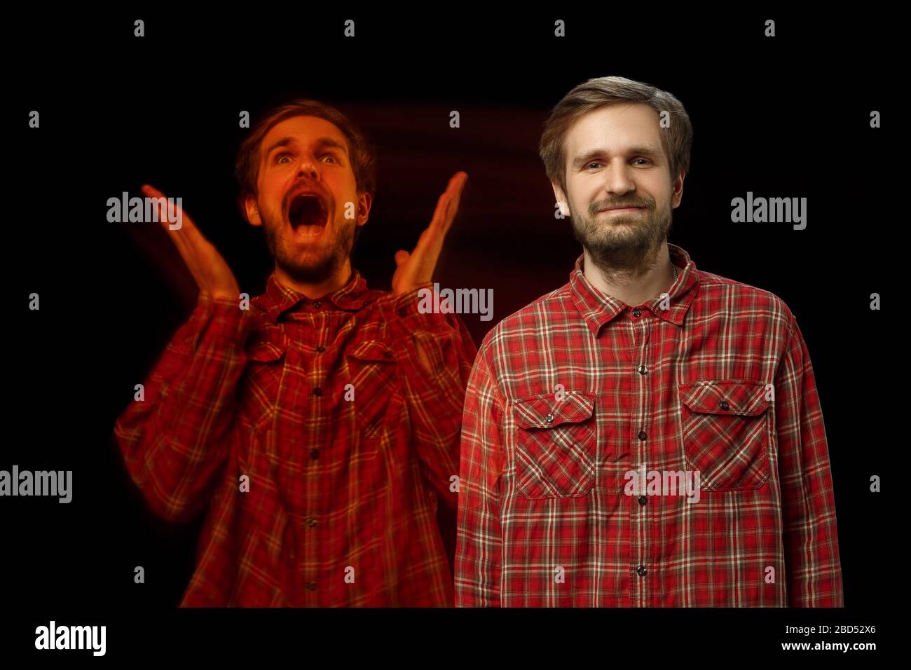 Calm outside, crazy happy inside. The versatility of man - opened ...