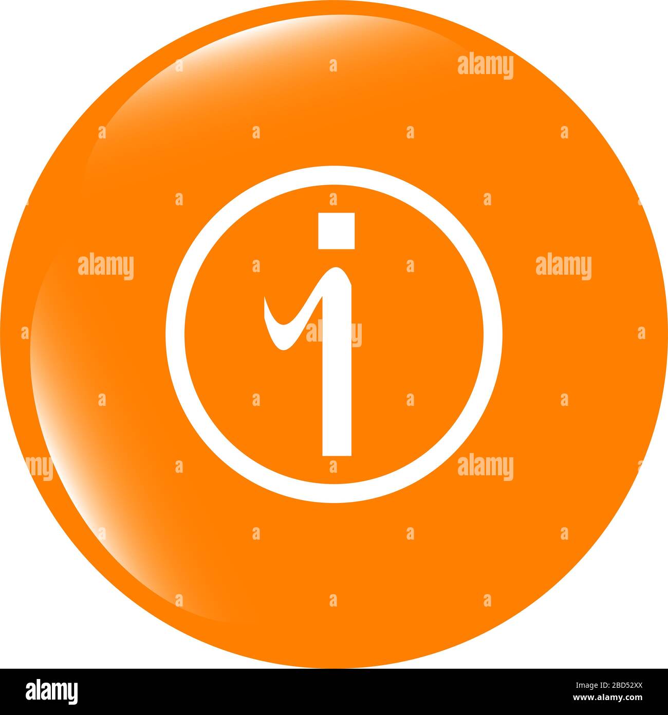glossy web button with information sign. Rounded shape icon Stock Photo ...