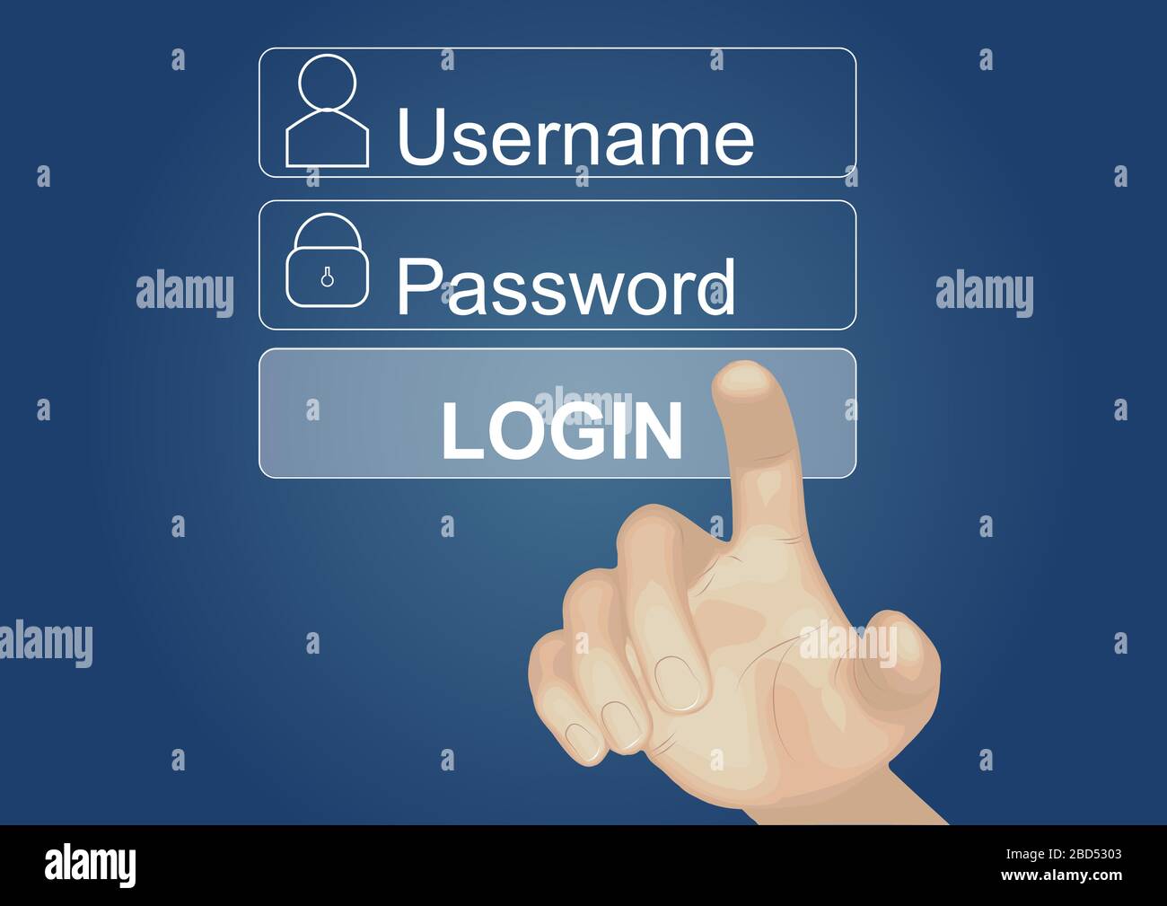 Username password box Stock Vector Images - Alamy