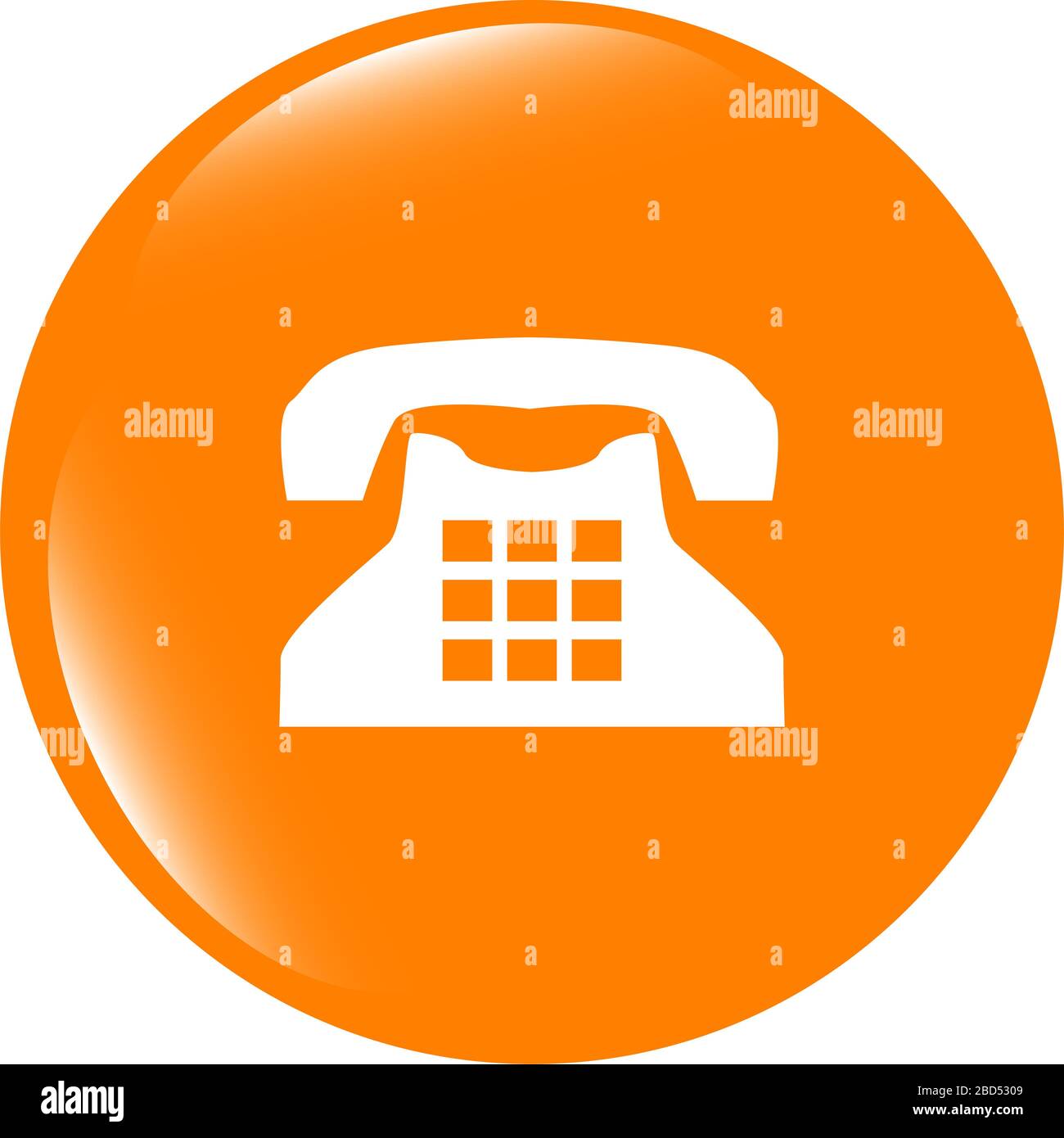 illustration of a rotary phone, web button icon Stock Photo - Alamy