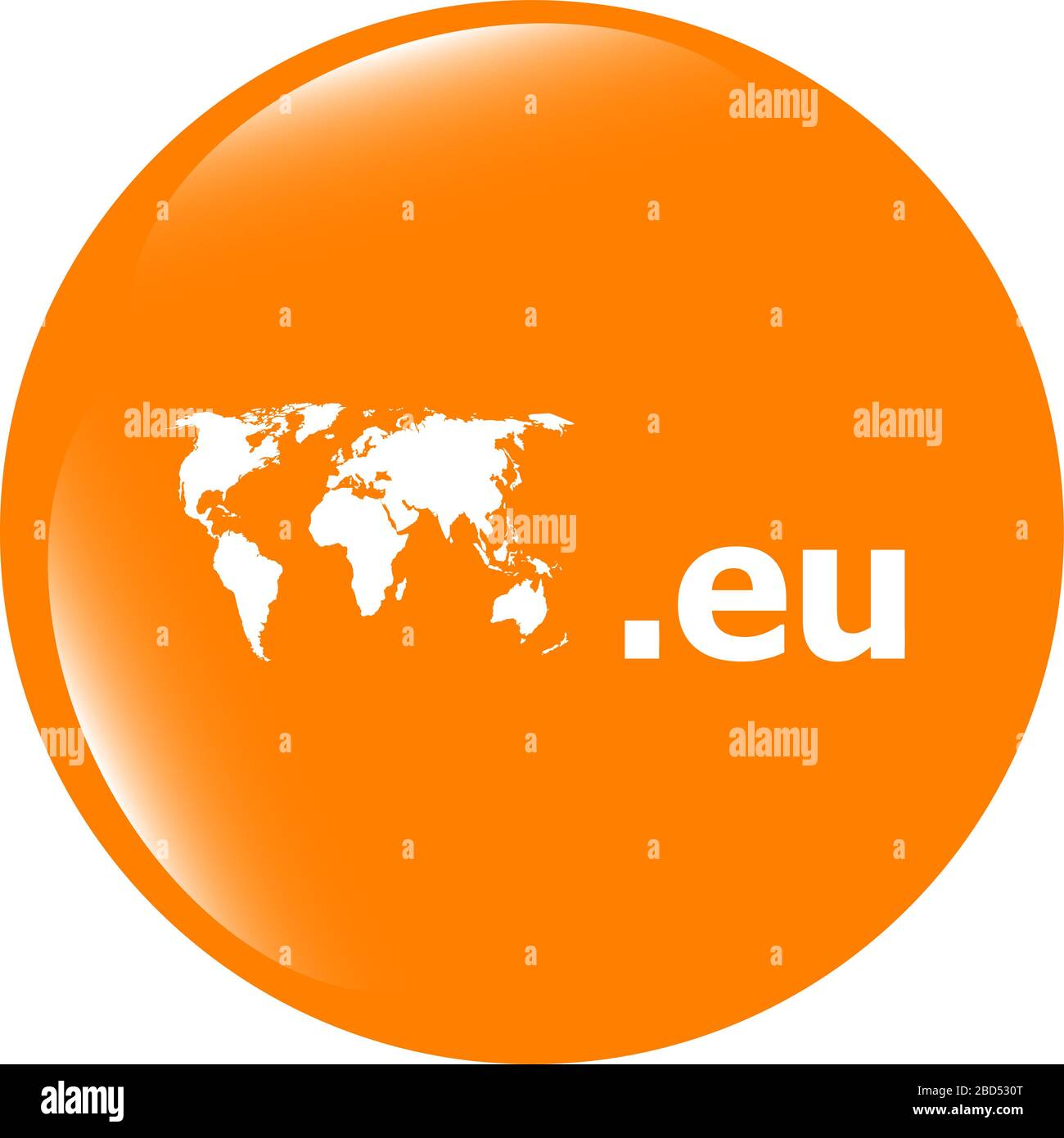 Domain EU sign icon. Top-level internet domain symbol with world map ...