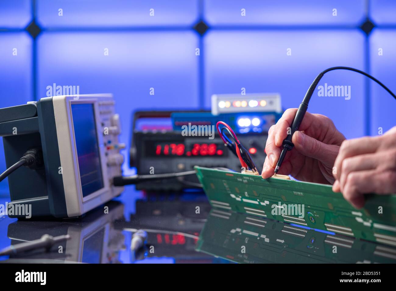 PCB witch microcontroller in electronics laboratory Stock Photo - Alamy