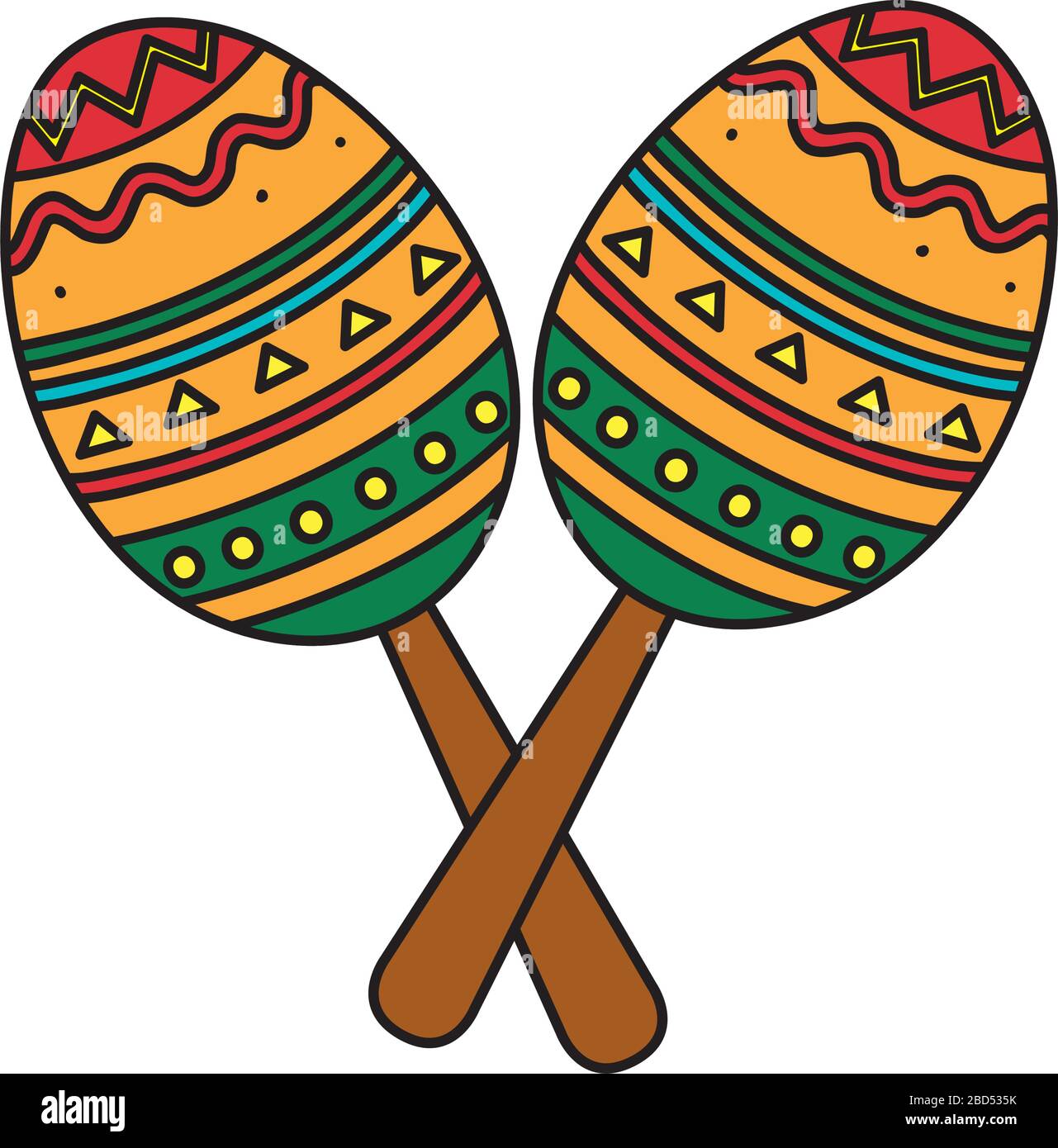Isolated mexican maracas vector design Stock Vector Image & Art - Alamy