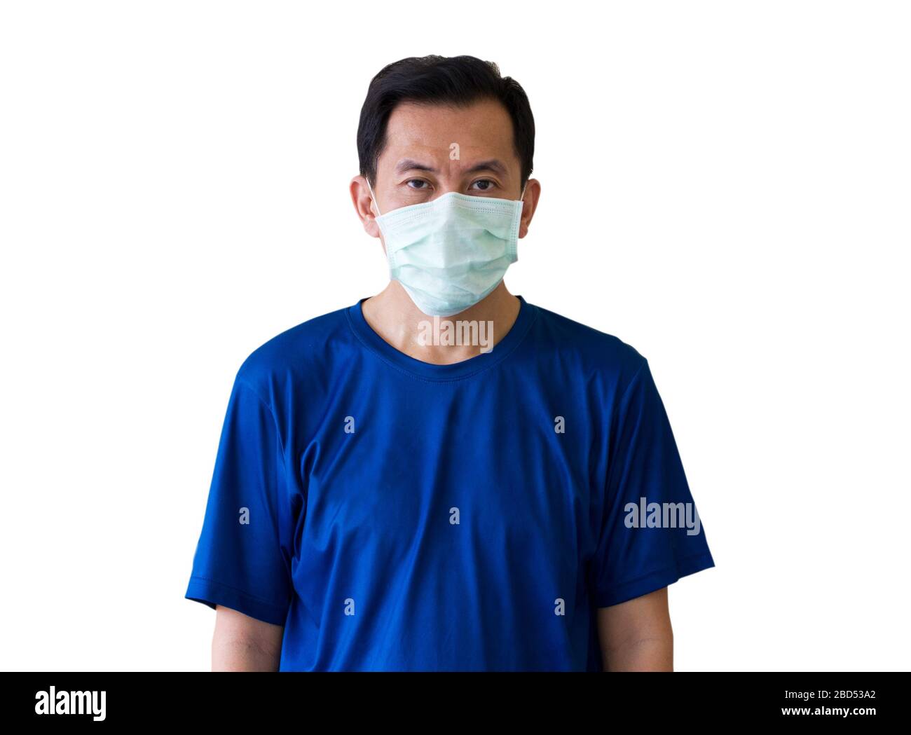Asian Men Wear Medical Masks. To Prevent Viruses That are Pervading ...