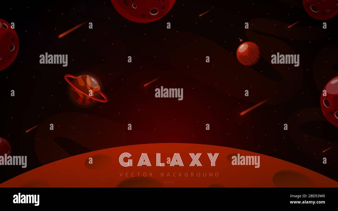 Horizontal space backgrounds with abstract shape and planets. Web ...