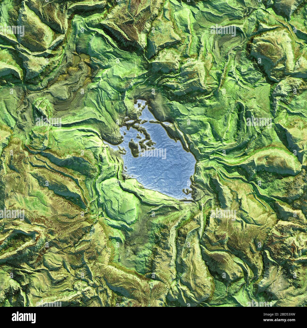 Mountains seamless texture Aerial view from air plane with blue lake in ...