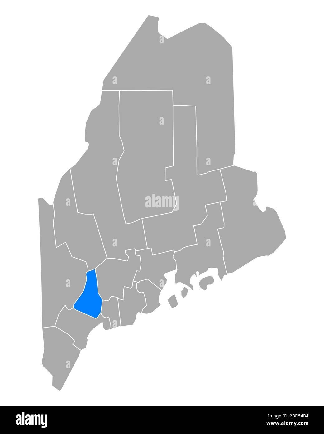 Map of Androscoggin in Maine Stock Photo - Alamy