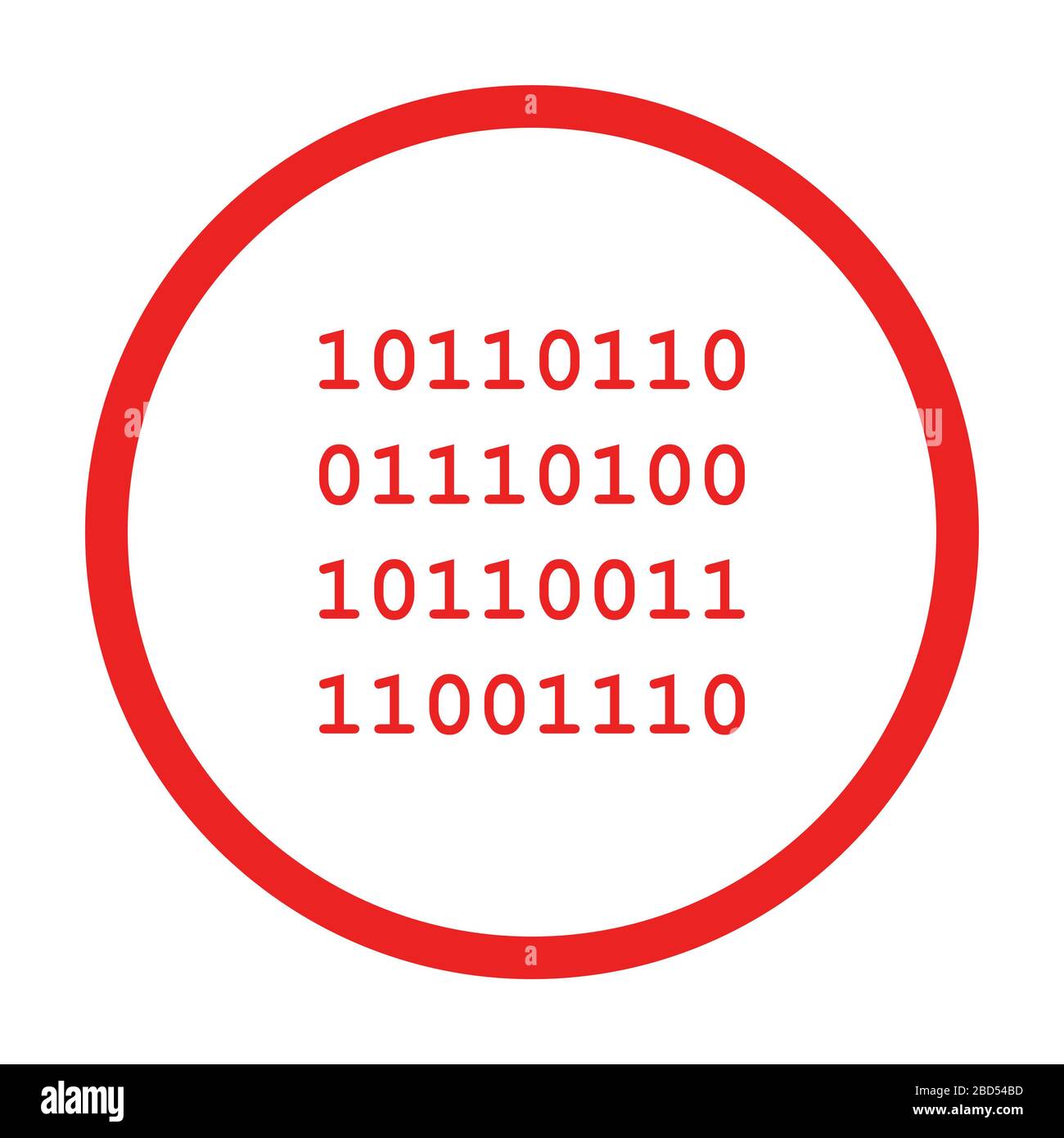Binary code and circle Stock Photo - Alamy