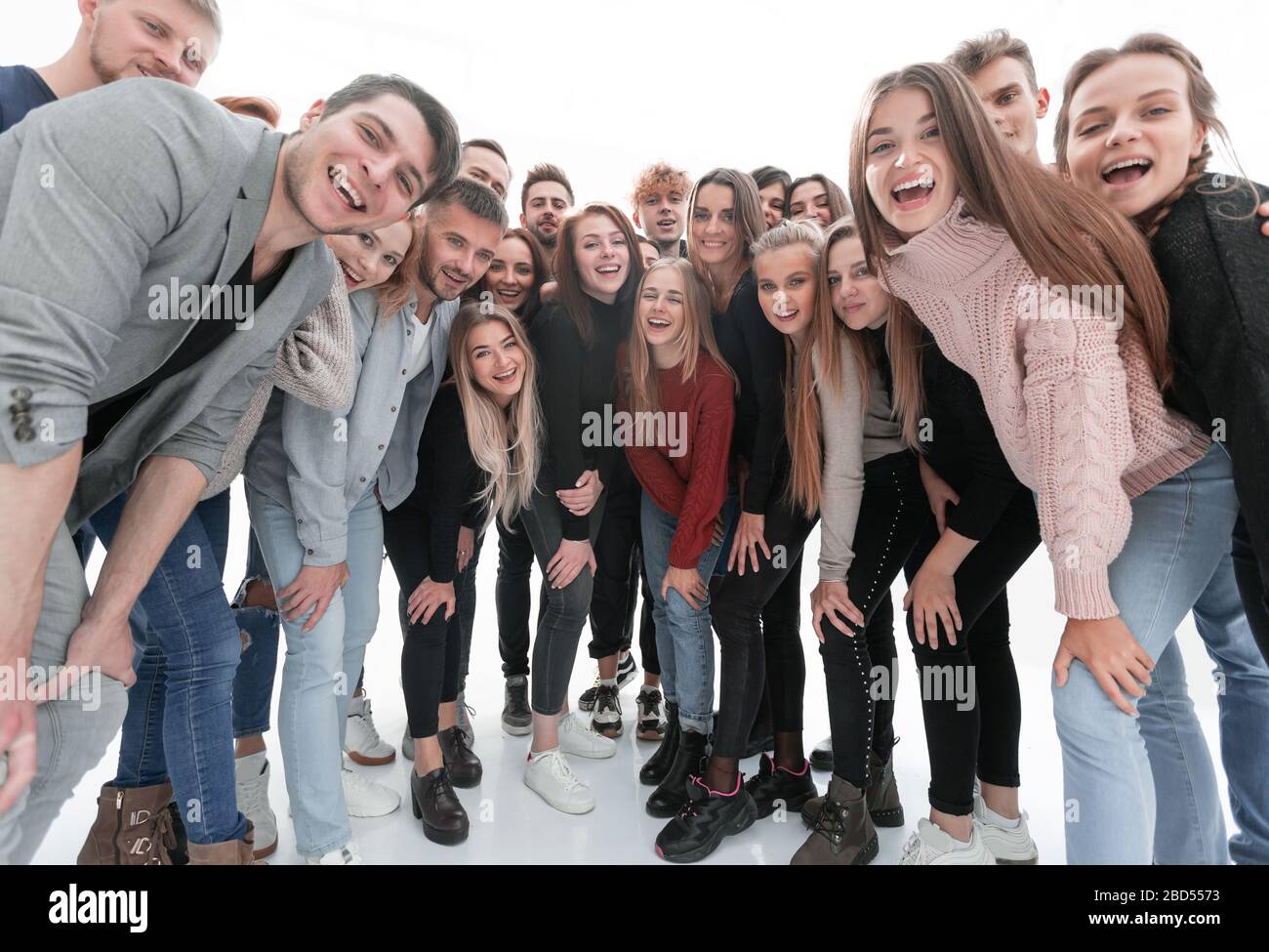 large group of confident young people standing together Stock Photo - Alamy