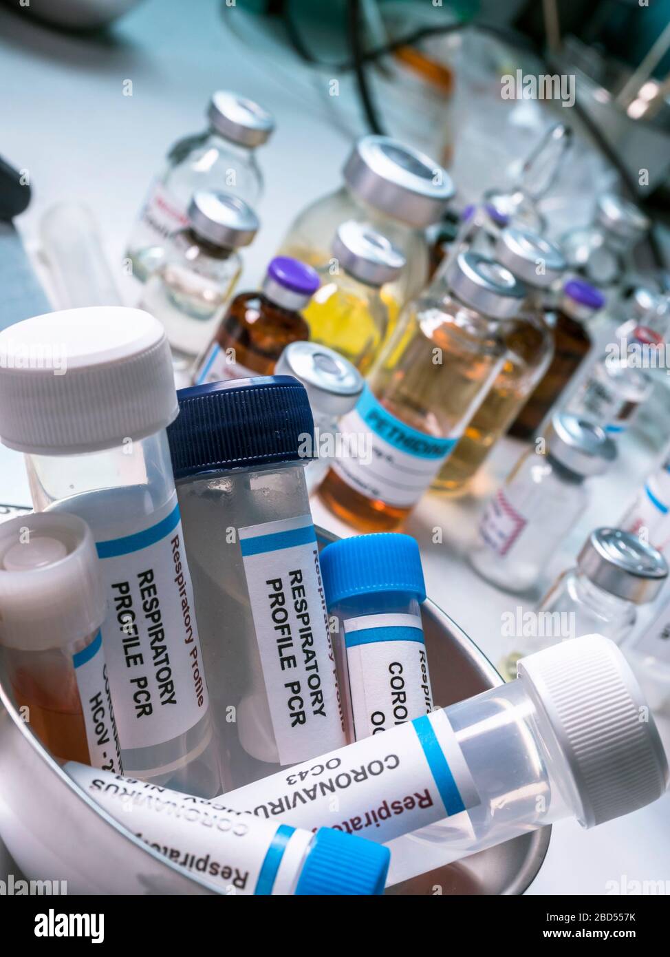 Respiratory profile pcr vials for patients infected with covid-19 ...
