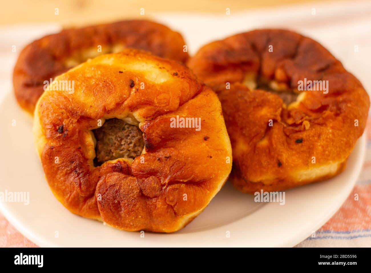 Meat pies. The traditional Kazakh, Tatar and Bashkir food - belyashi ...