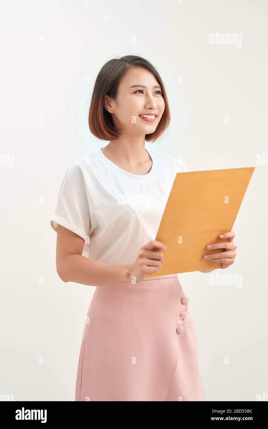 Adult and document envelopes for job application Stock Photo - Alamy