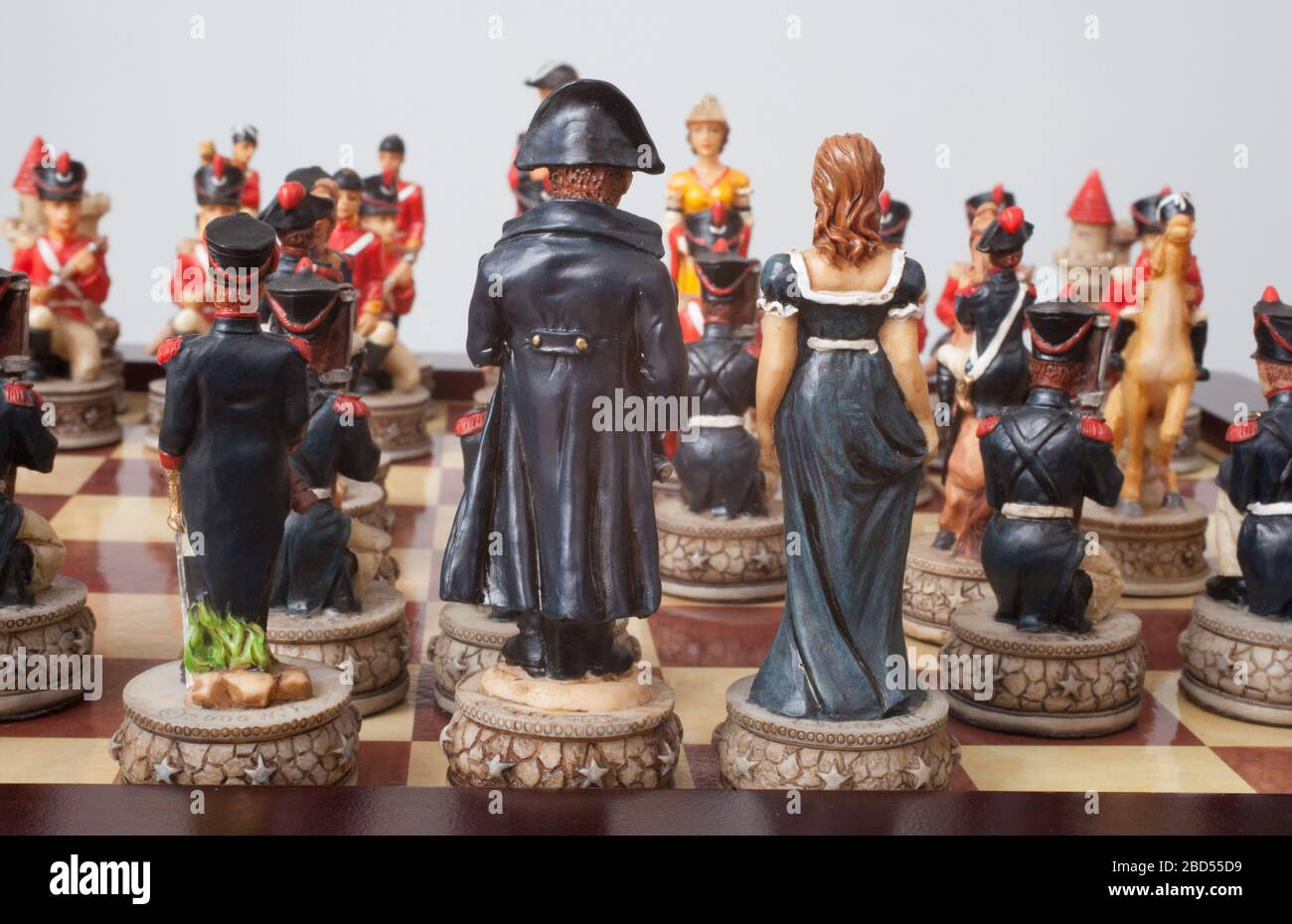 A game of chess with a back view of Napoleon Bonaparte and Empress ...