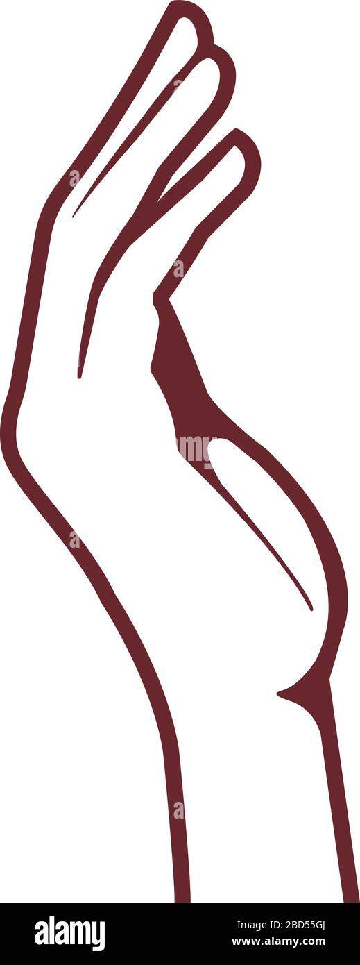 Female hand pose arm Cut Out Stock Images & Pictures - Alamy