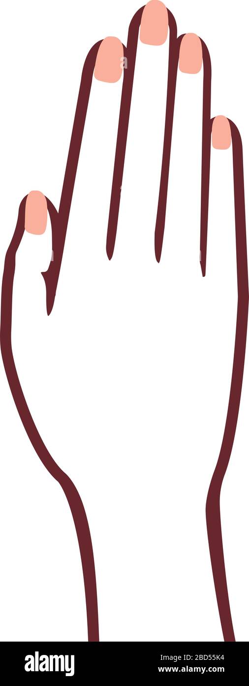 Female hand gesture (hand sign) vector illustration Stock Vector Image ...