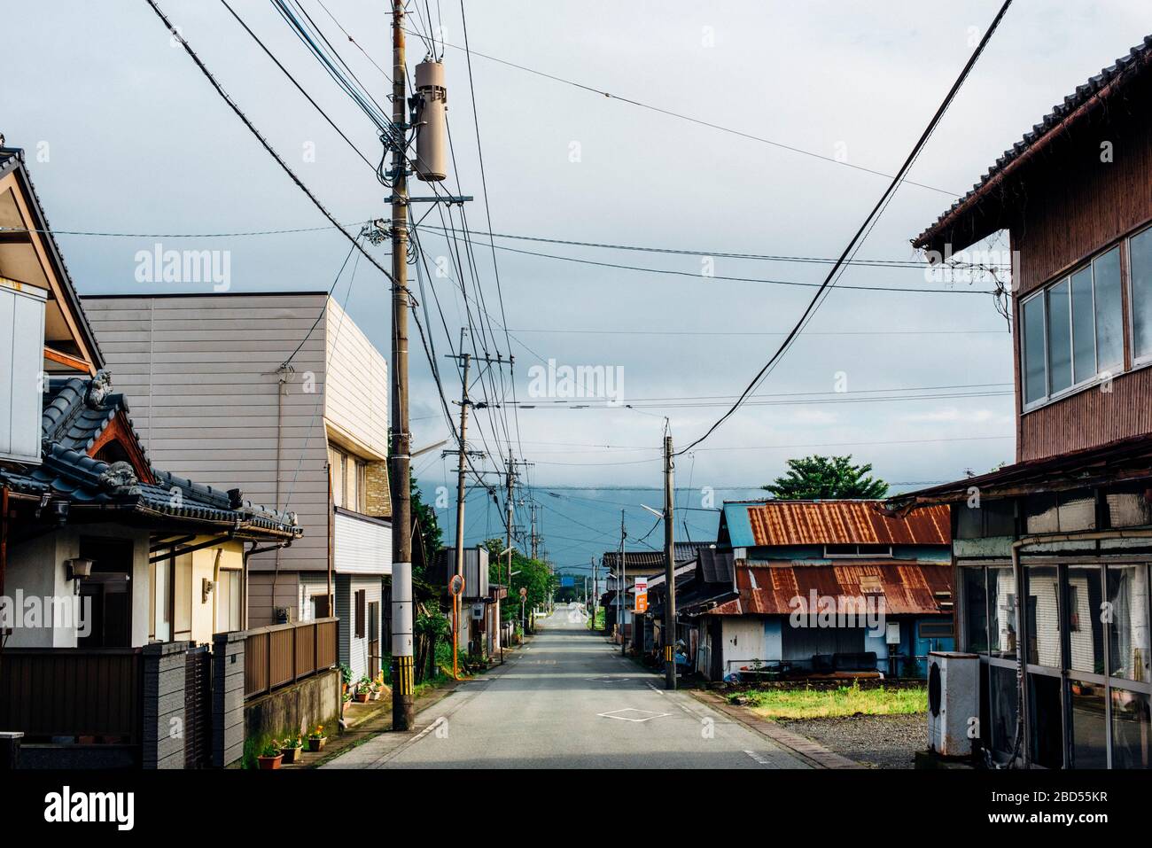 Japanese countryside road in the morning in Aso, Japan Stock Photo - Alamy